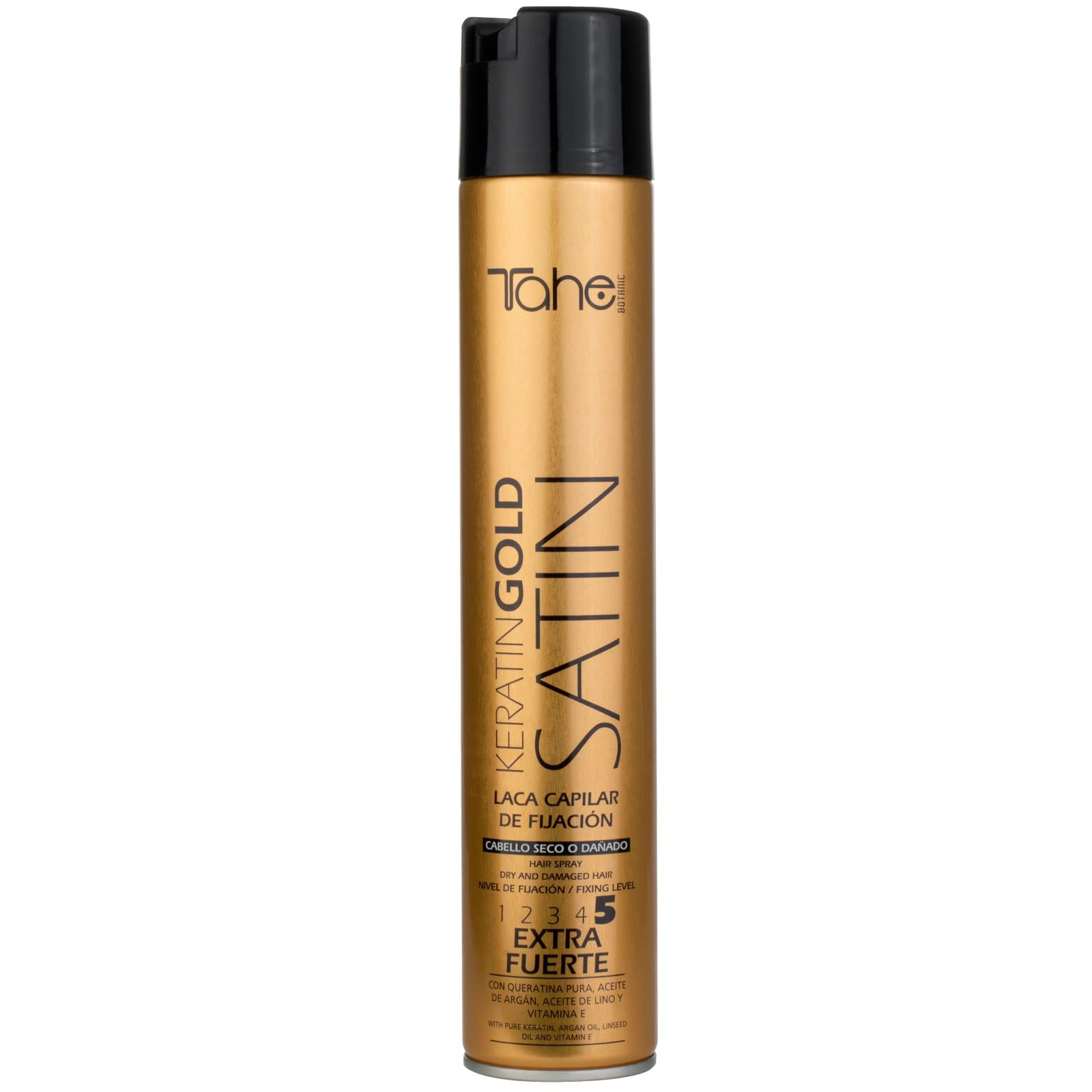 TAHE Satin Keratin Gold Laca de fijación extra fuerte 400ml – Pelu Ofertas
